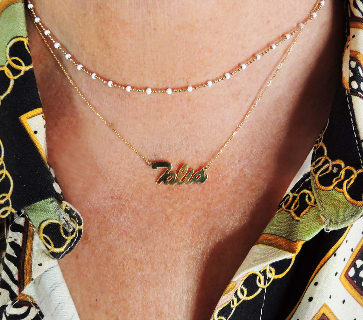 Collier prénom personnalisé or 18k - BRUSH SCRIPT