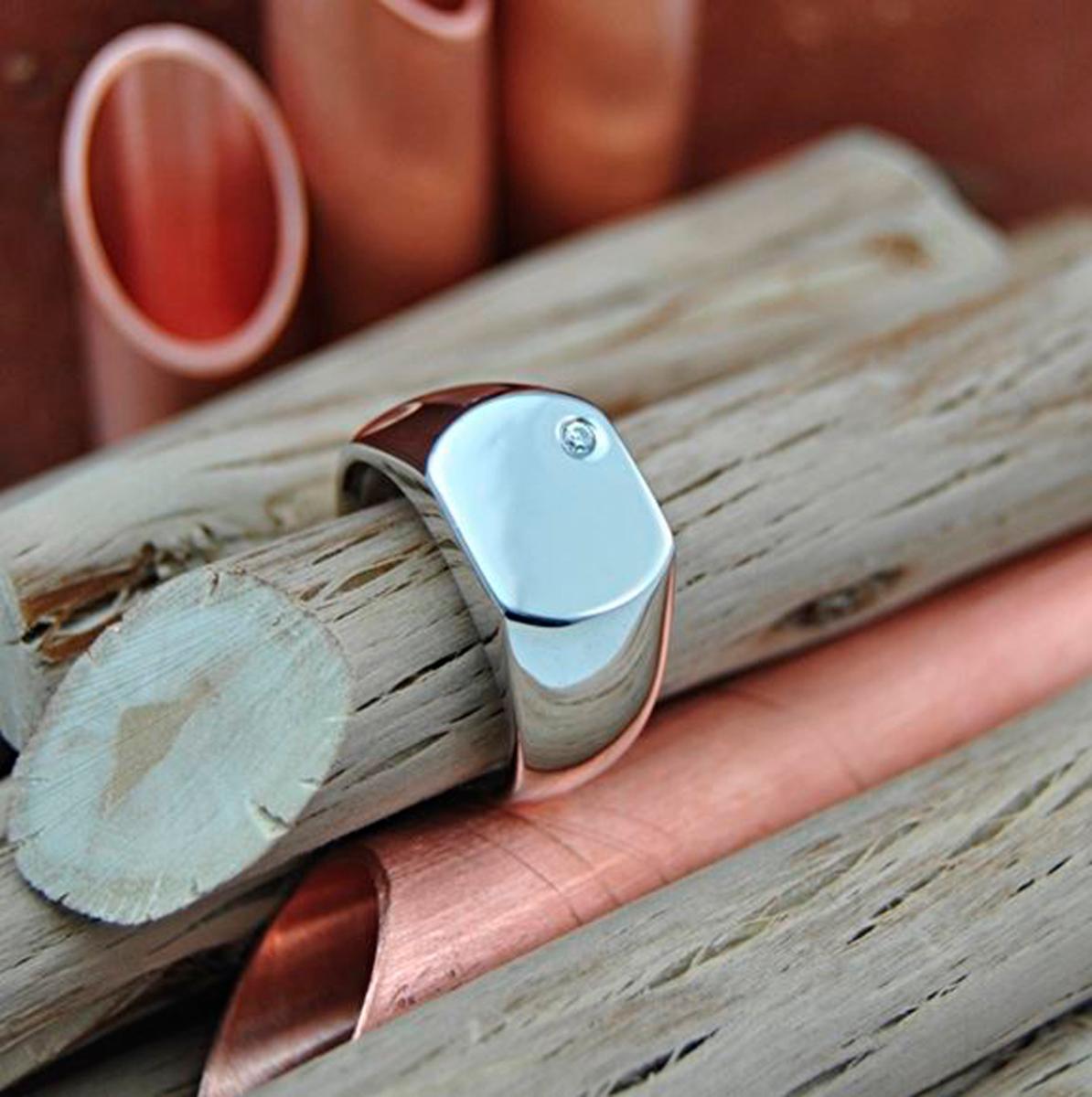 Chevalière homme argent 925 | Forme carrée